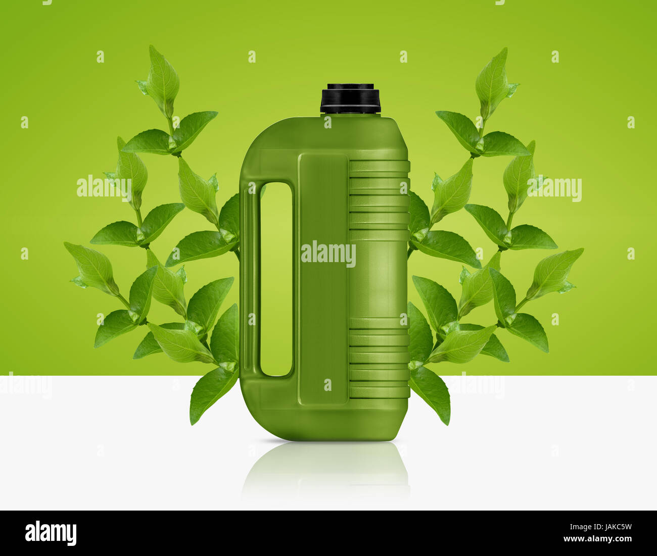 Green Gallon of bio fuel, environment conceptual design Stock Photo - Alamy