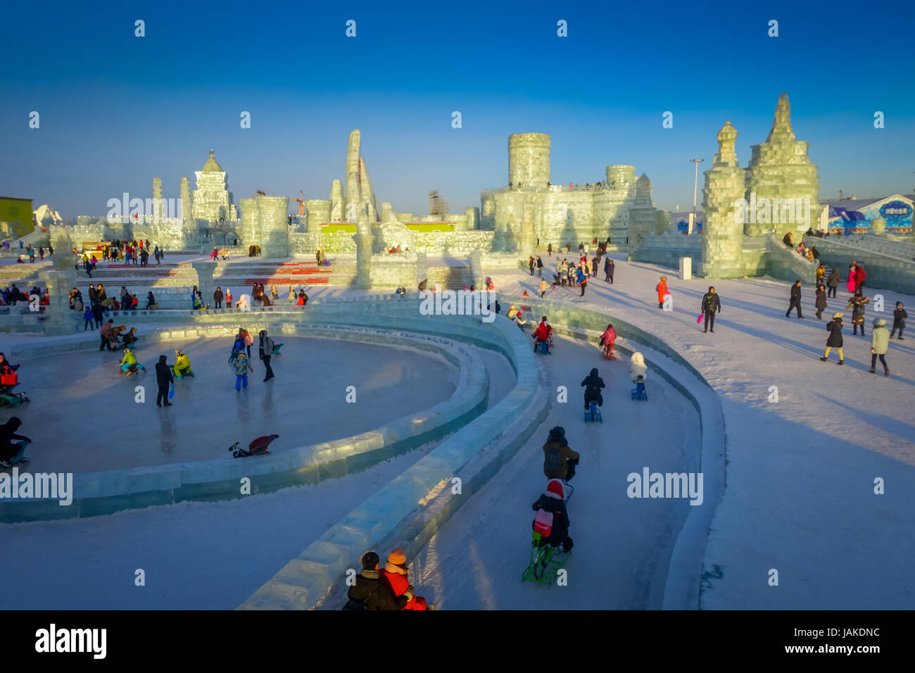 Harbin, China - February 9, 2017: Harbin International Ice and Snow ...