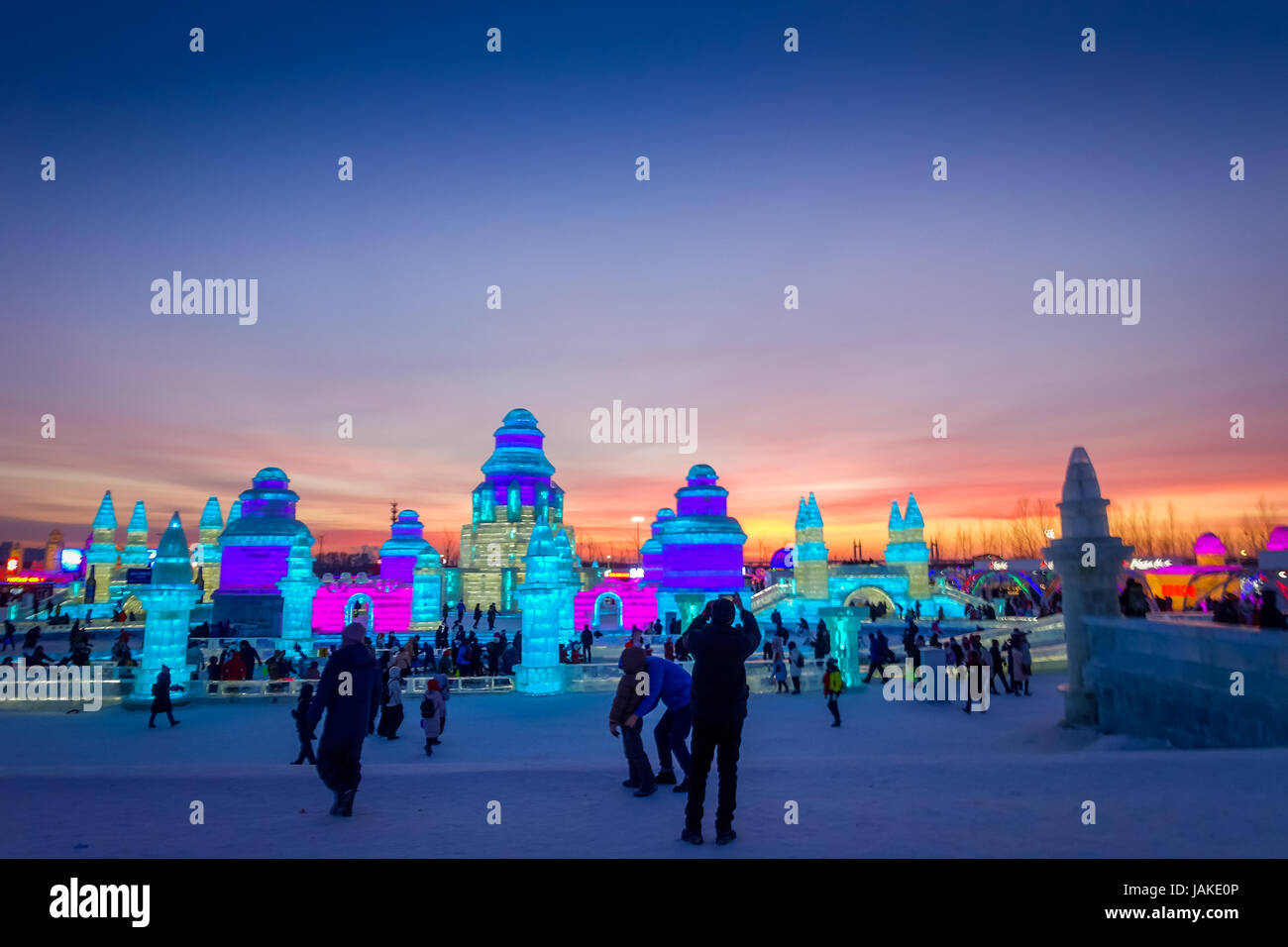 Harbin, China - February 9, 2017: Harbin International Ice and Snow ...