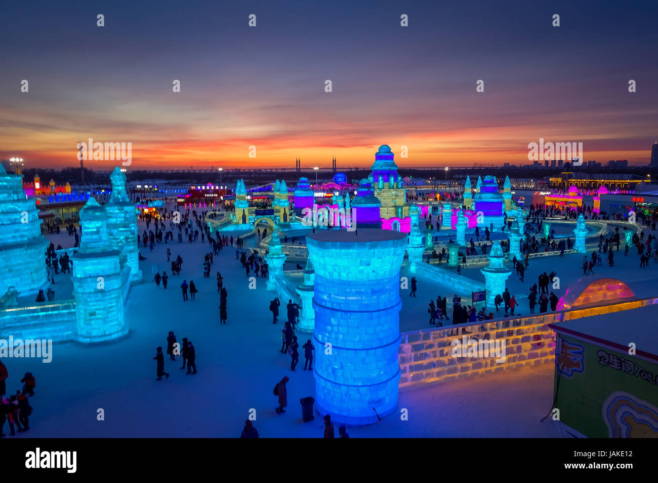 Harbin, China - February 9, 2017: Harbin International Ice and Snow ...