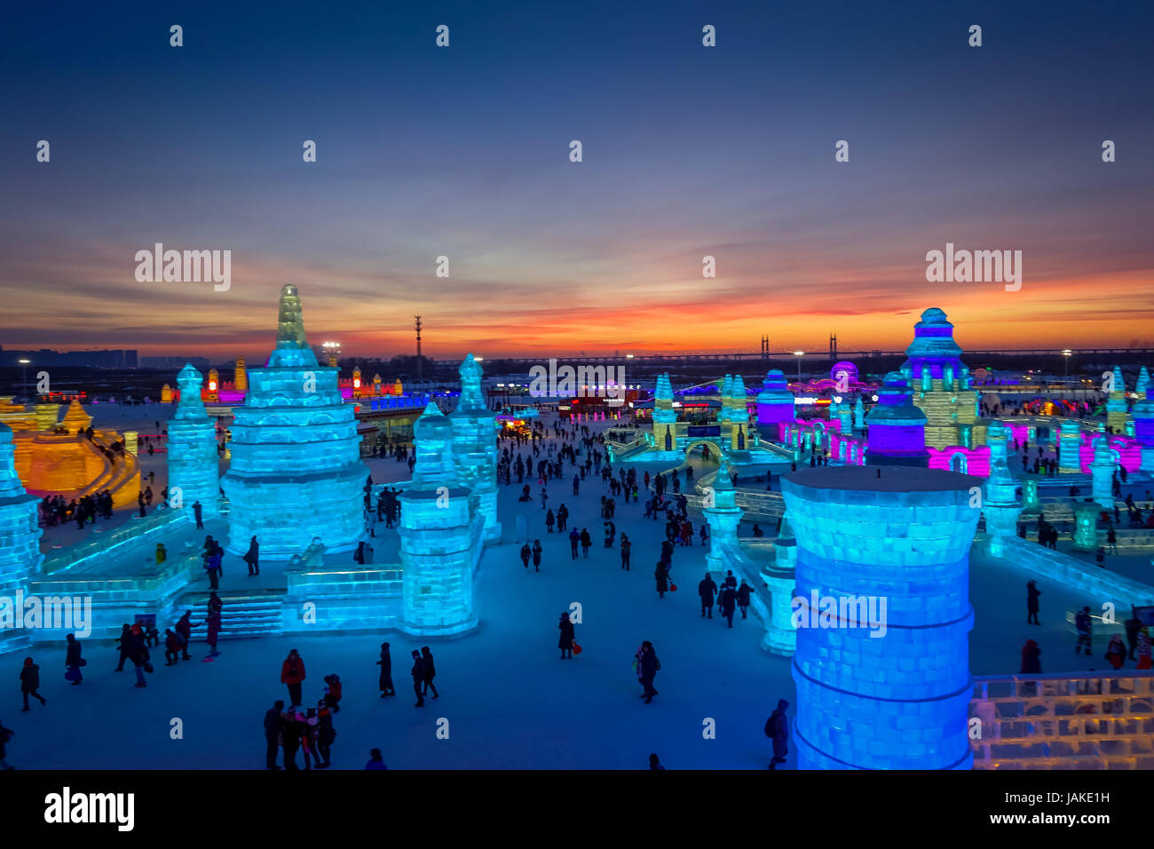 Harbin, China - February 9, 2017: Harbin International Ice and Snow ...
