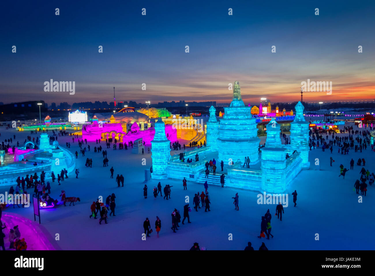 Harbin, China - February 9, 2017: Harbin International Ice and Snow ...