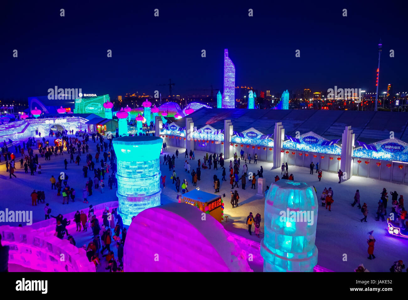 Harbin, China - February 9, 2017: Harbin International Ice and Snow ...