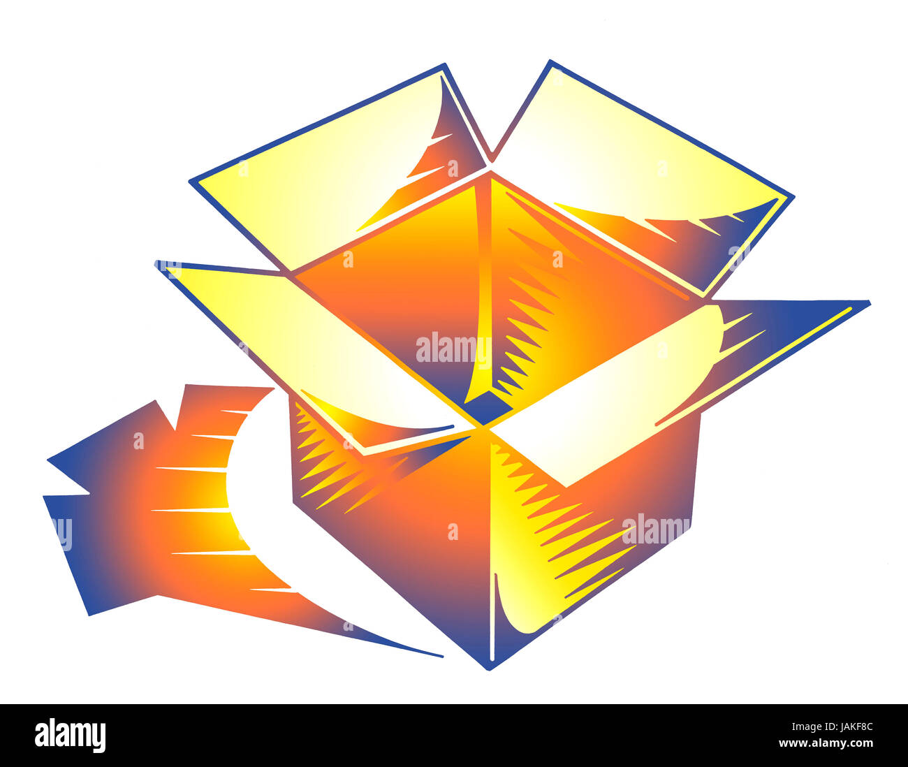 Empty colorful box Stock Photo - Alamy