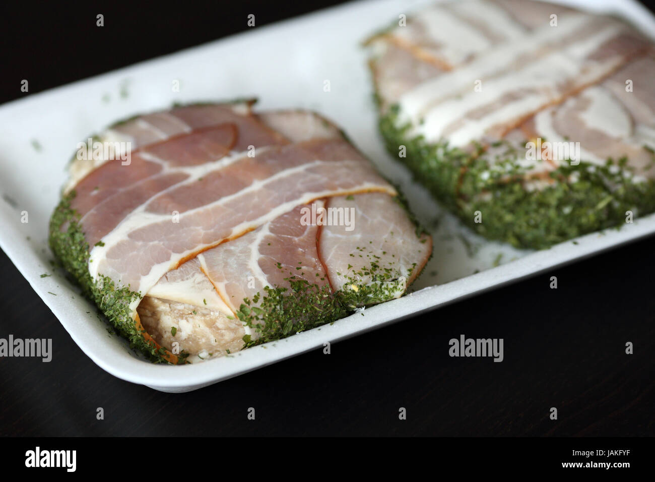 Details of a famous recipe of a savoyard speciality, pave savoyard ...