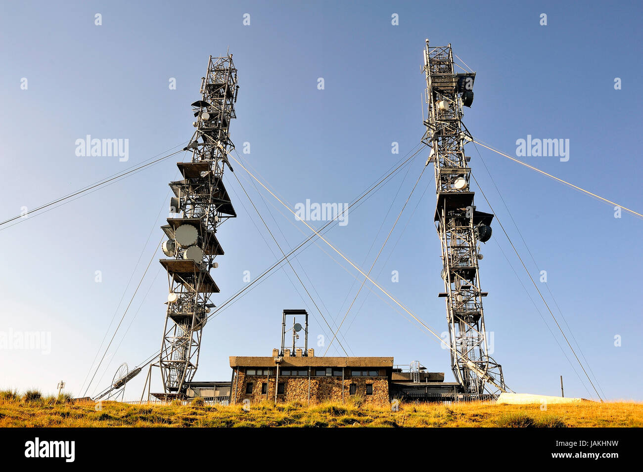 Antennas atop Mount Aigoual Stock Photo - Alamy