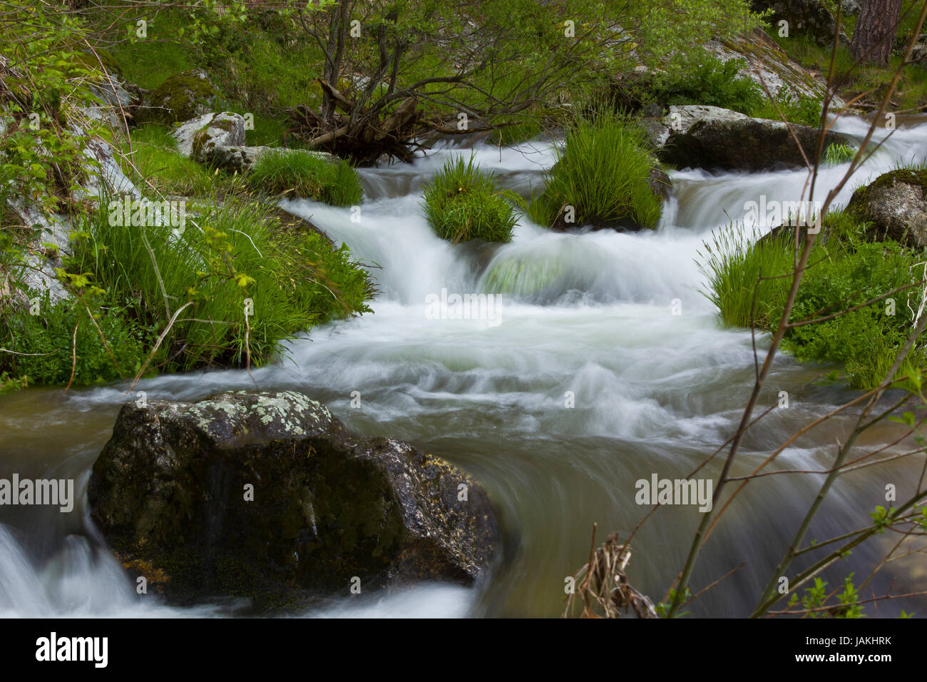 River stream in Madrid, Spain Stock Photo - Alamy