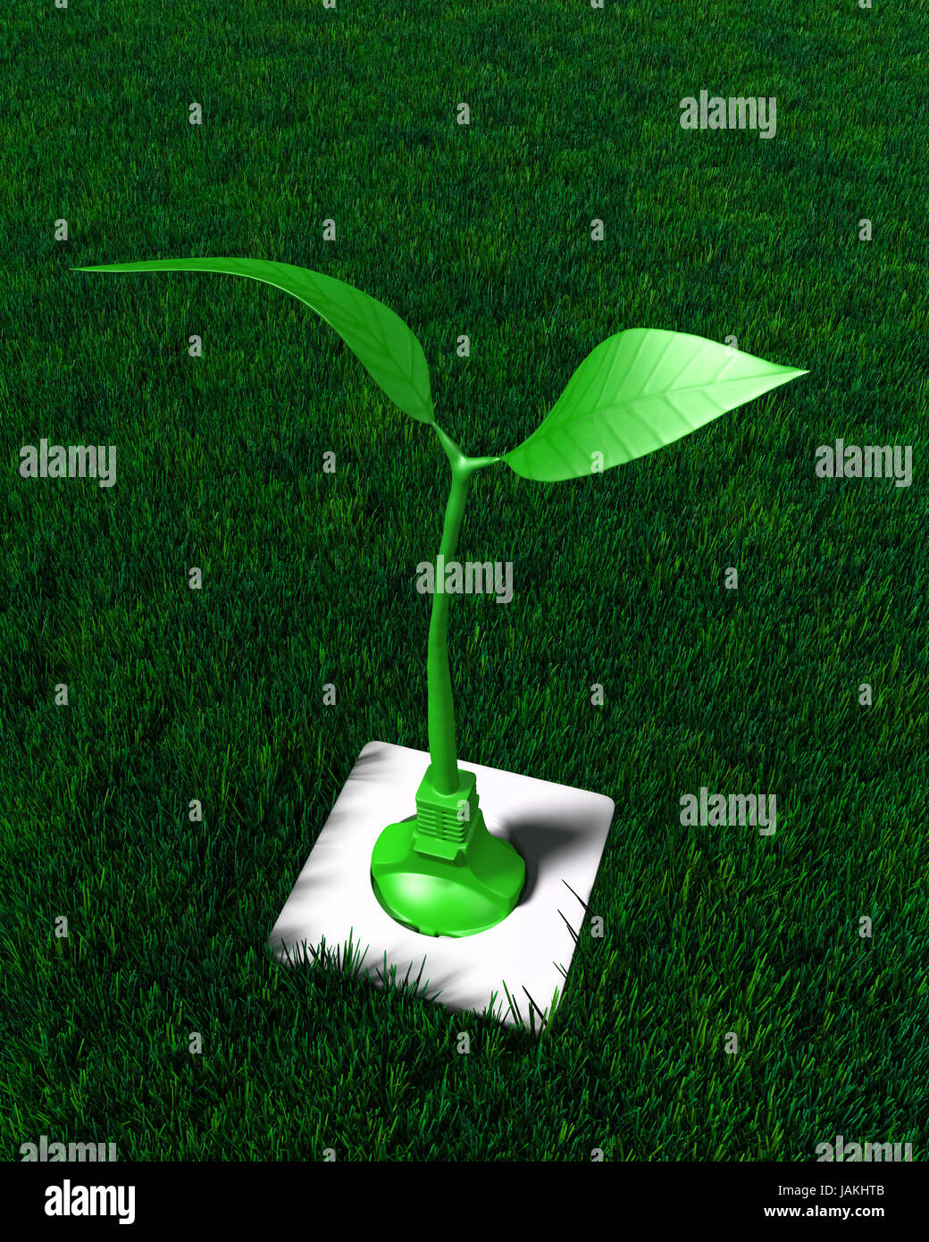 a plug which the cable takes the form of a small plant is inserted into ...