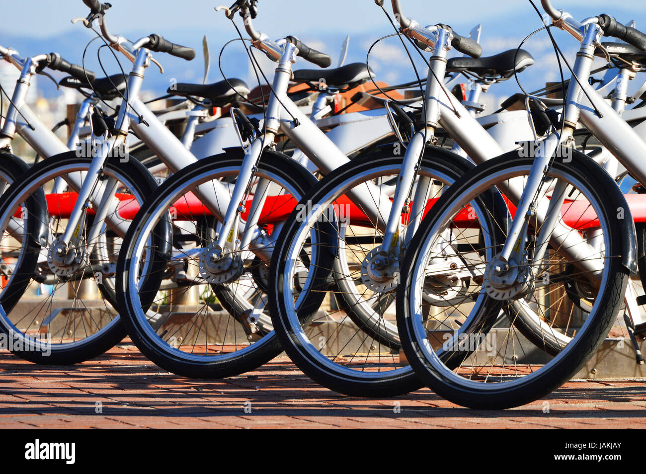 Public bicycle transportation system Stock Photo - Alamy