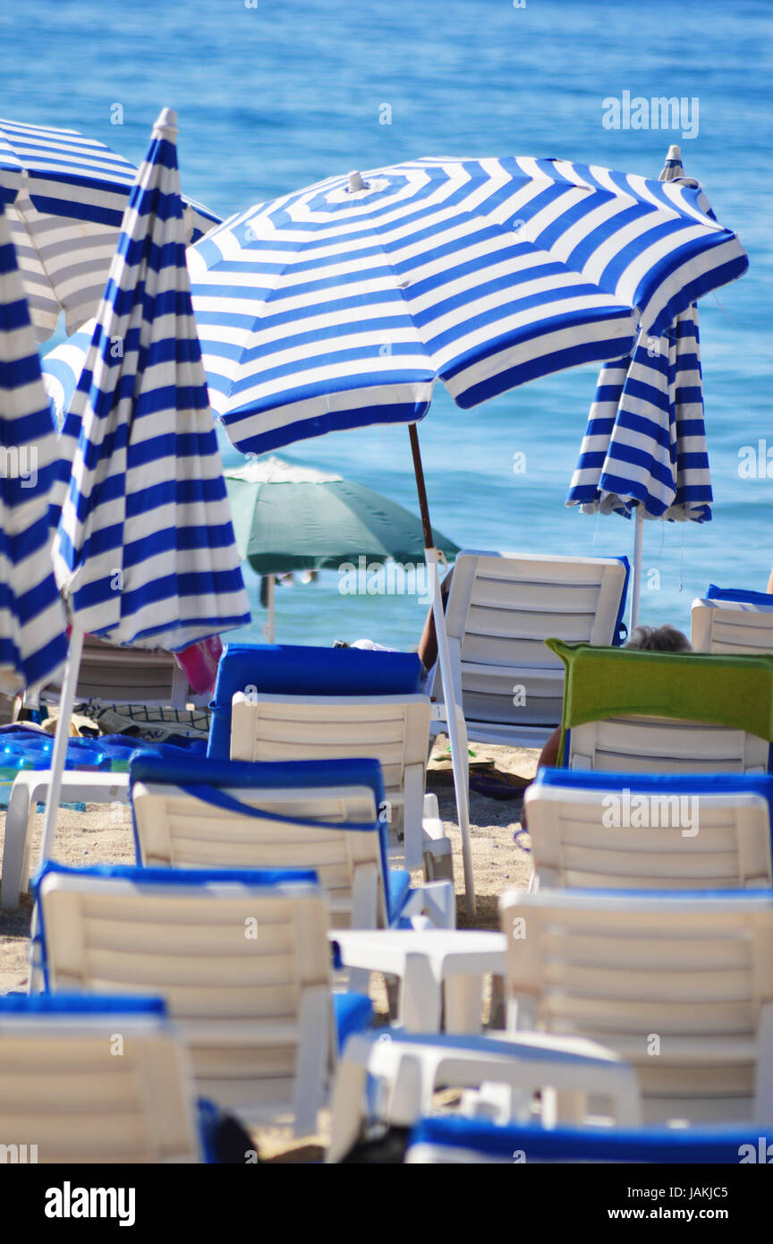 Mediterranean beach during hot summer day Stock Photo - Alamy