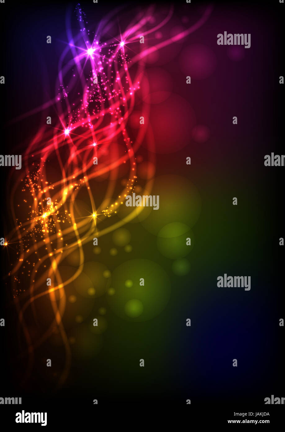 Abstract Neon Waves. Vector Illustration. Eps 10 Stock Photo - Alamy
