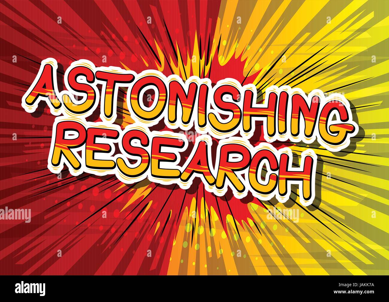 Astonishing Research - Comic book style phrase on abstract background ...