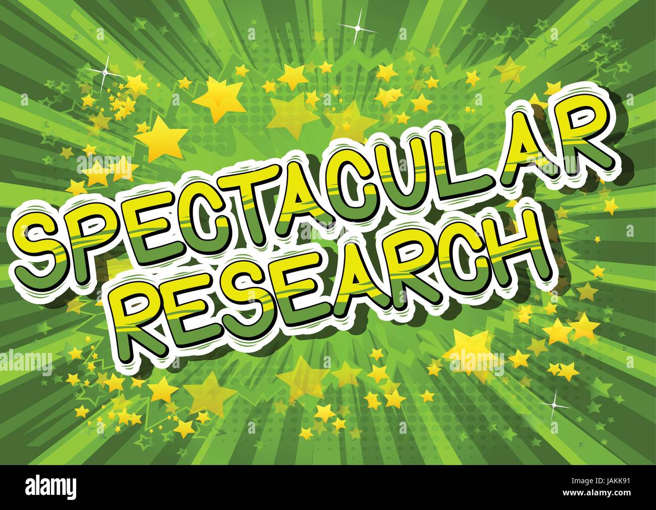 Spectacular Research - Comic book style phrase on abstract background ...