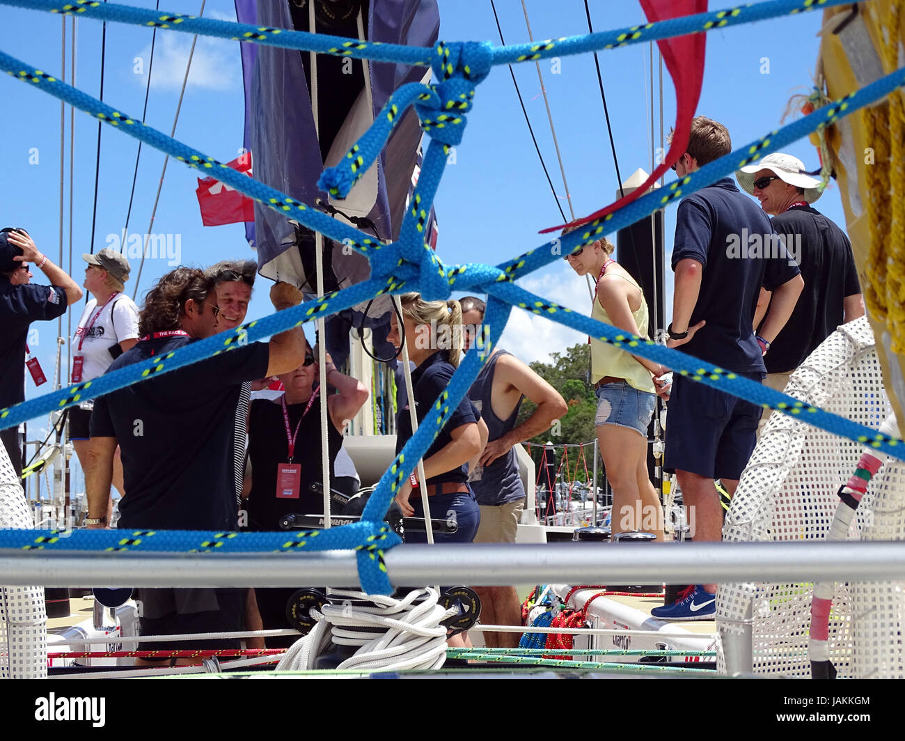 Ropes on a yacht hi-res stock photography and images - Alamy