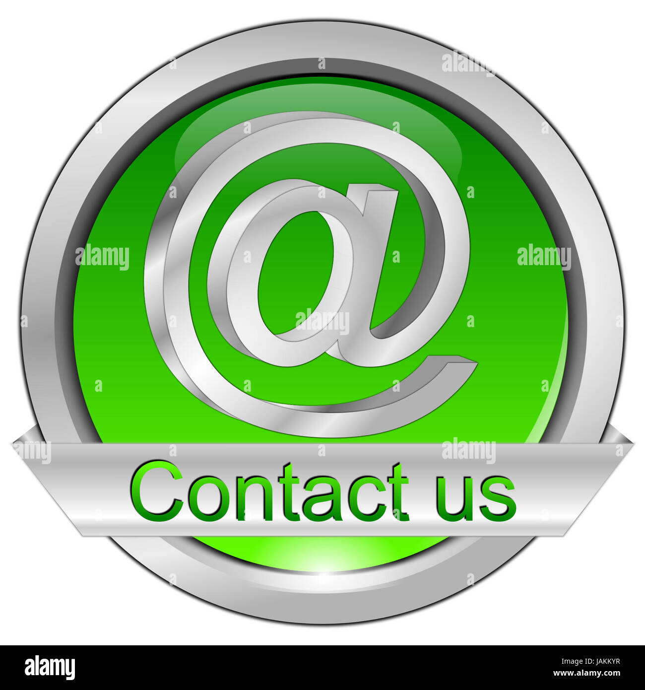 Contact us green 3d button hi-res stock photography and images - Alamy