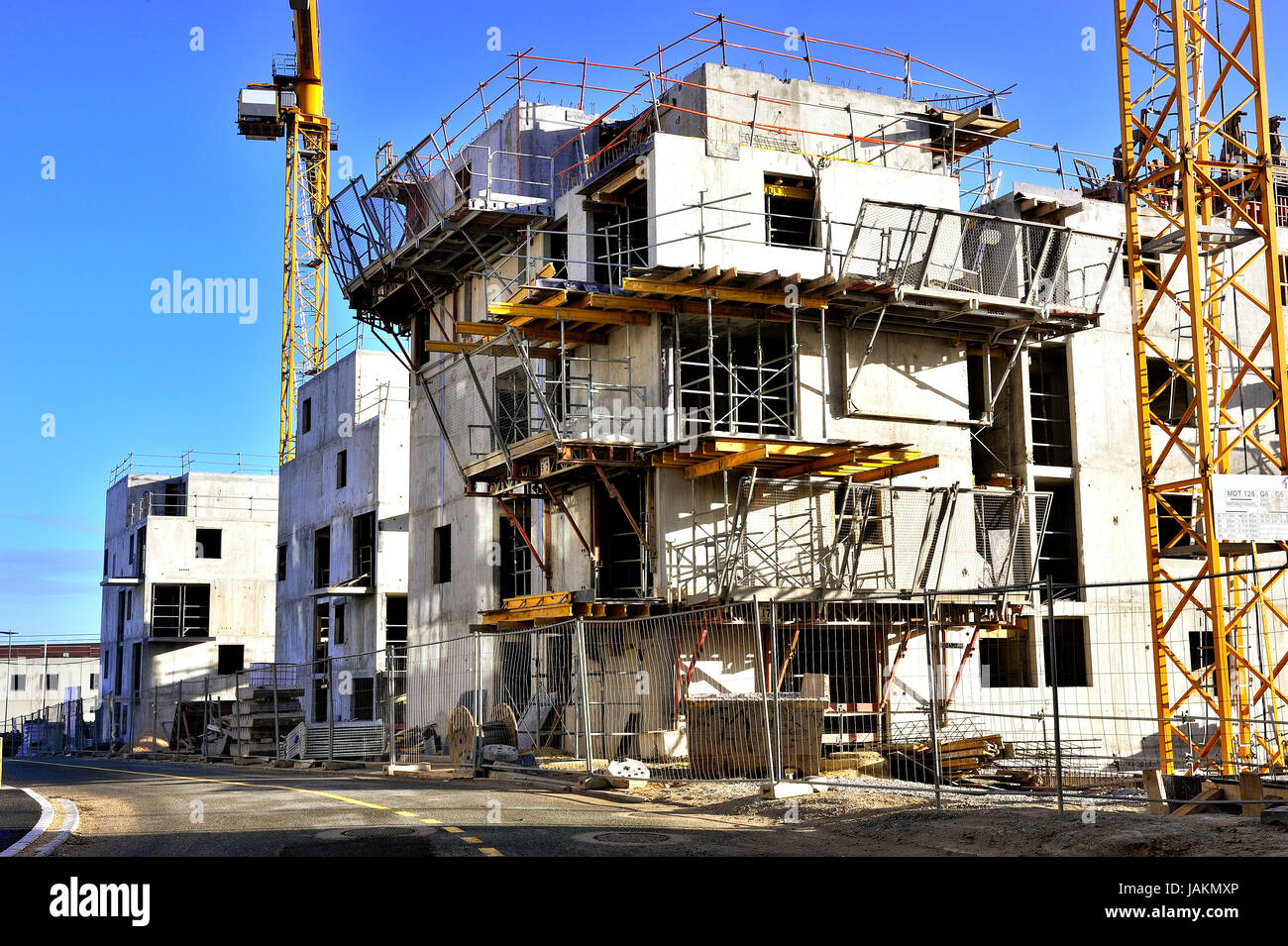 building site of a building in France in the Paris region Stock Photo ...