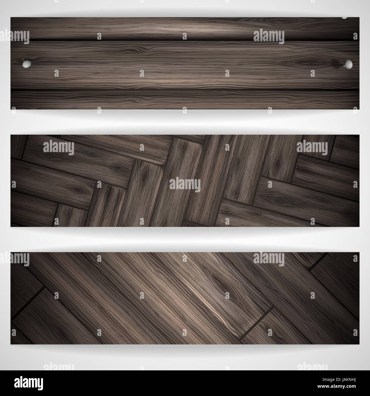Wooden texture banner. Vector illustration. Eps 10 Stock Photo - Alamy