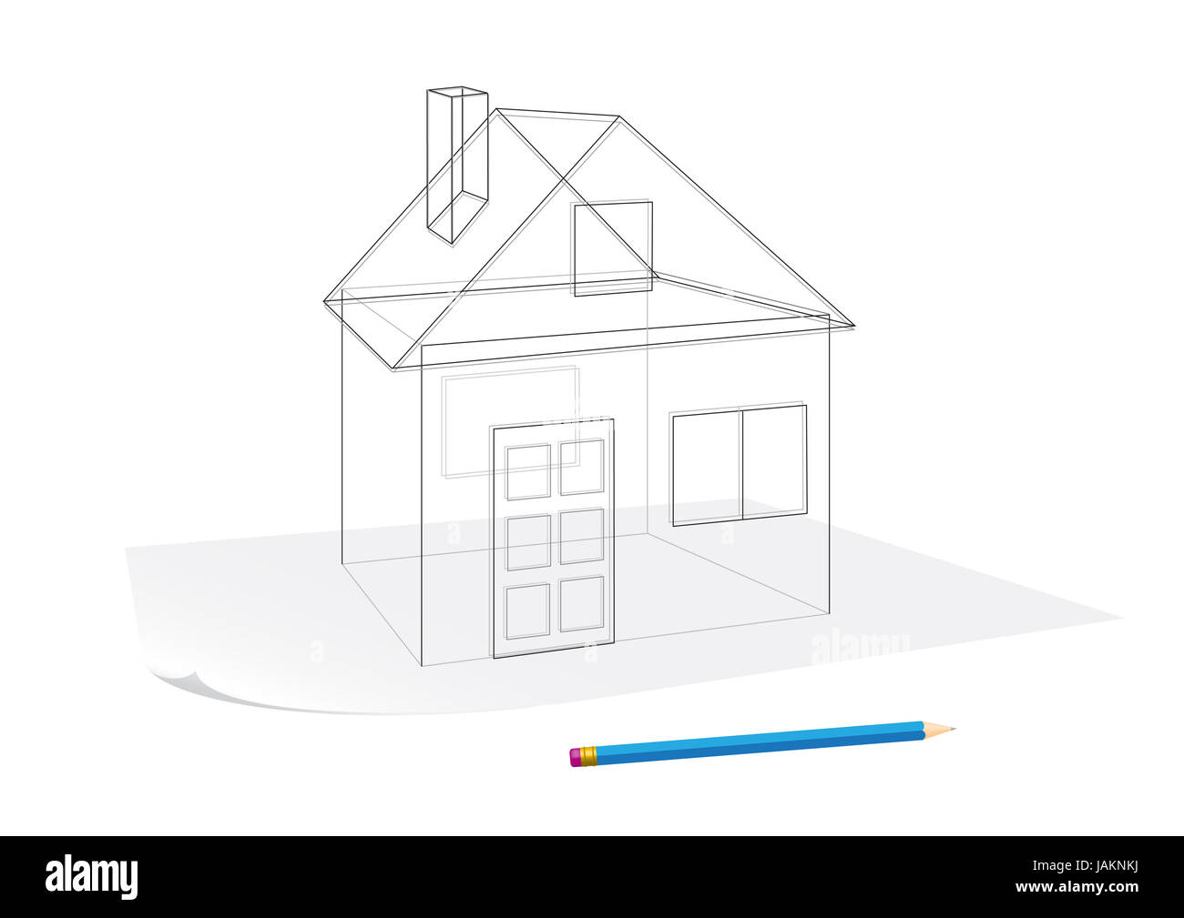House sketch hi-res stock photography and images - Alamy
