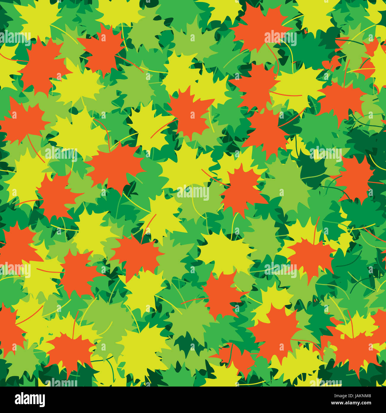 The green, yellow and red maple leaves texture Stock Photo - Alamy