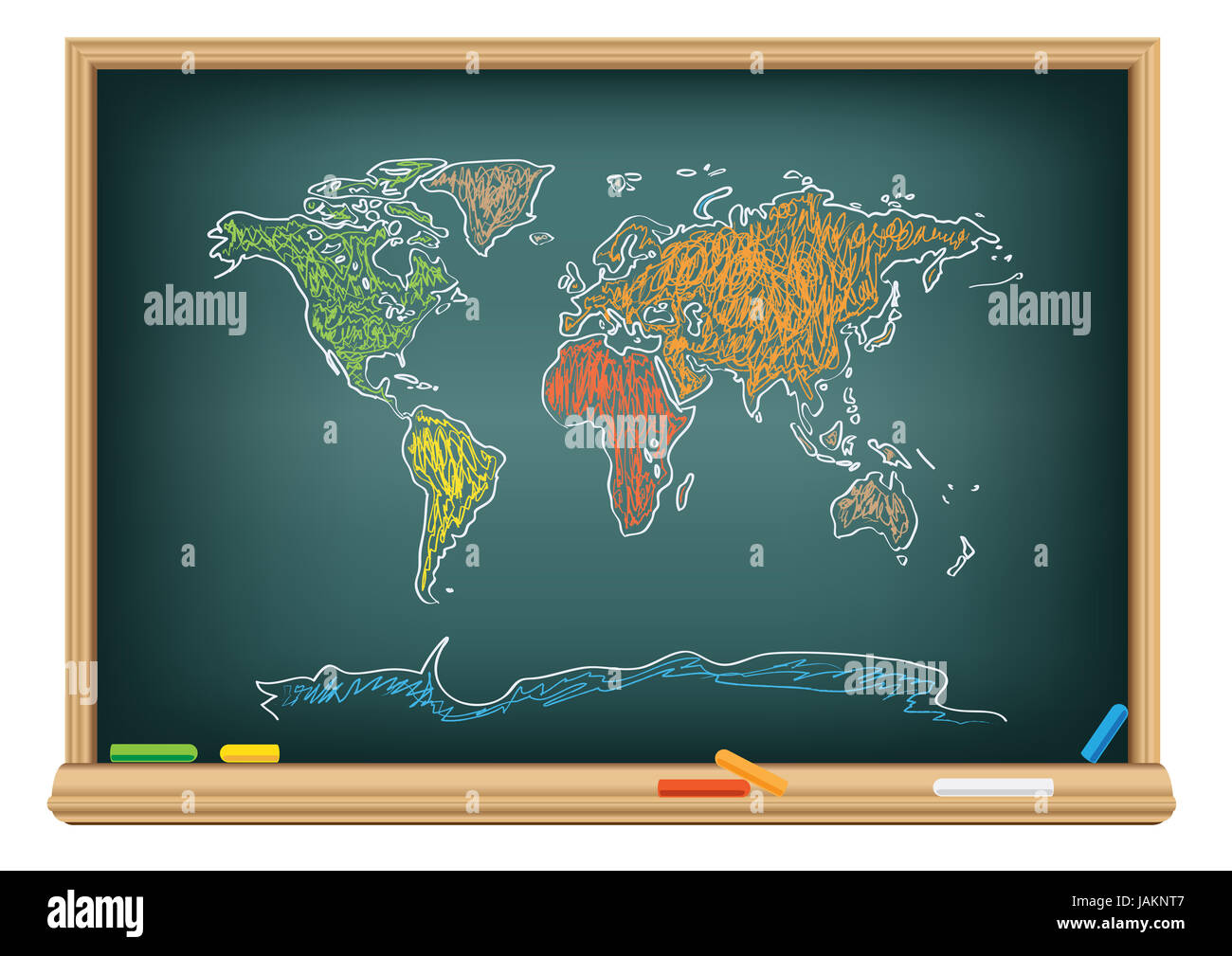 Classroom globe blackboard Cut Out Stock Images & Pictures - Alamy