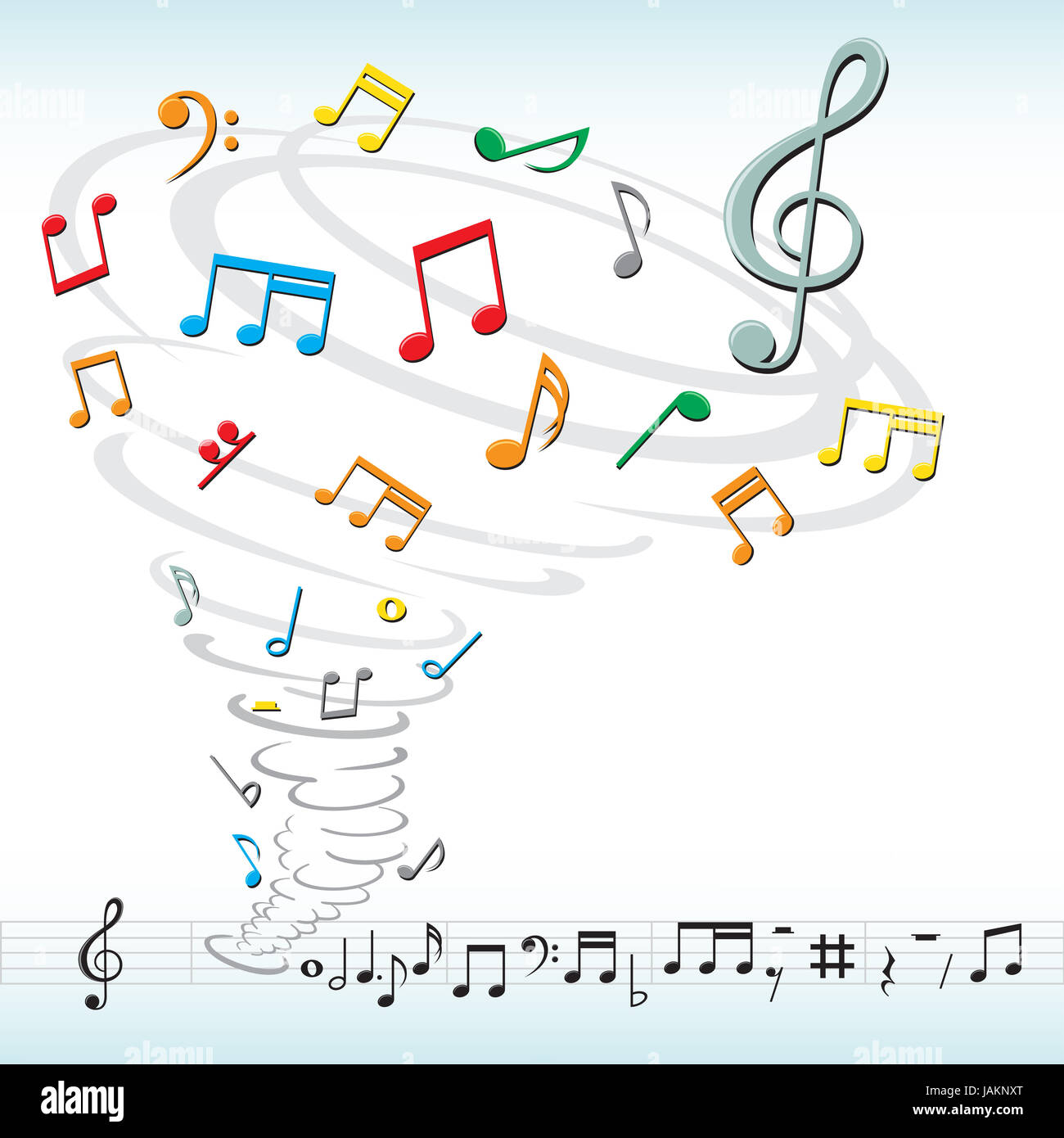 tornado destroys a musical notes Stock Photo - Alamy