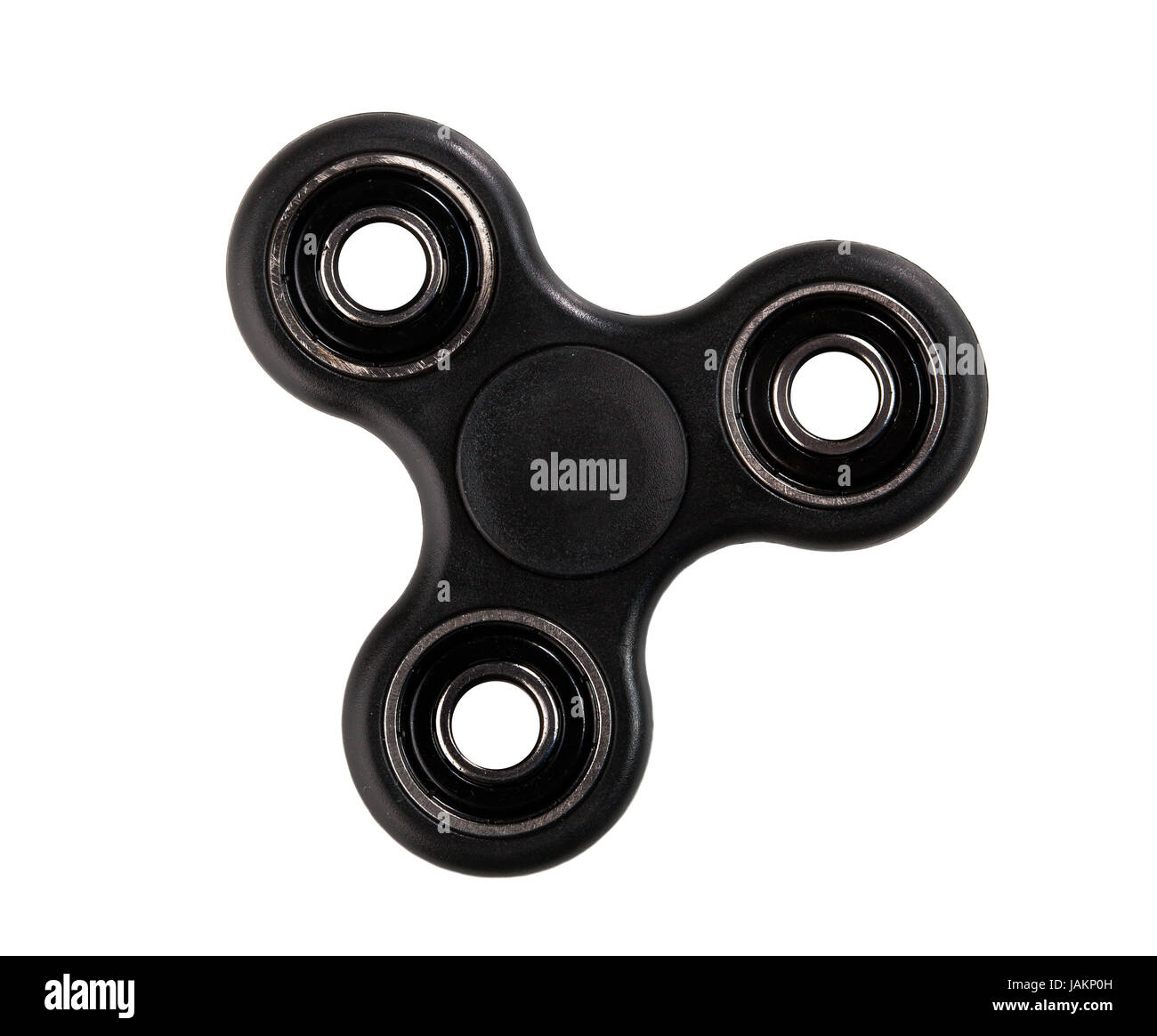 Black Fidget Spinner isolated on white background Stock Photo - Alamy