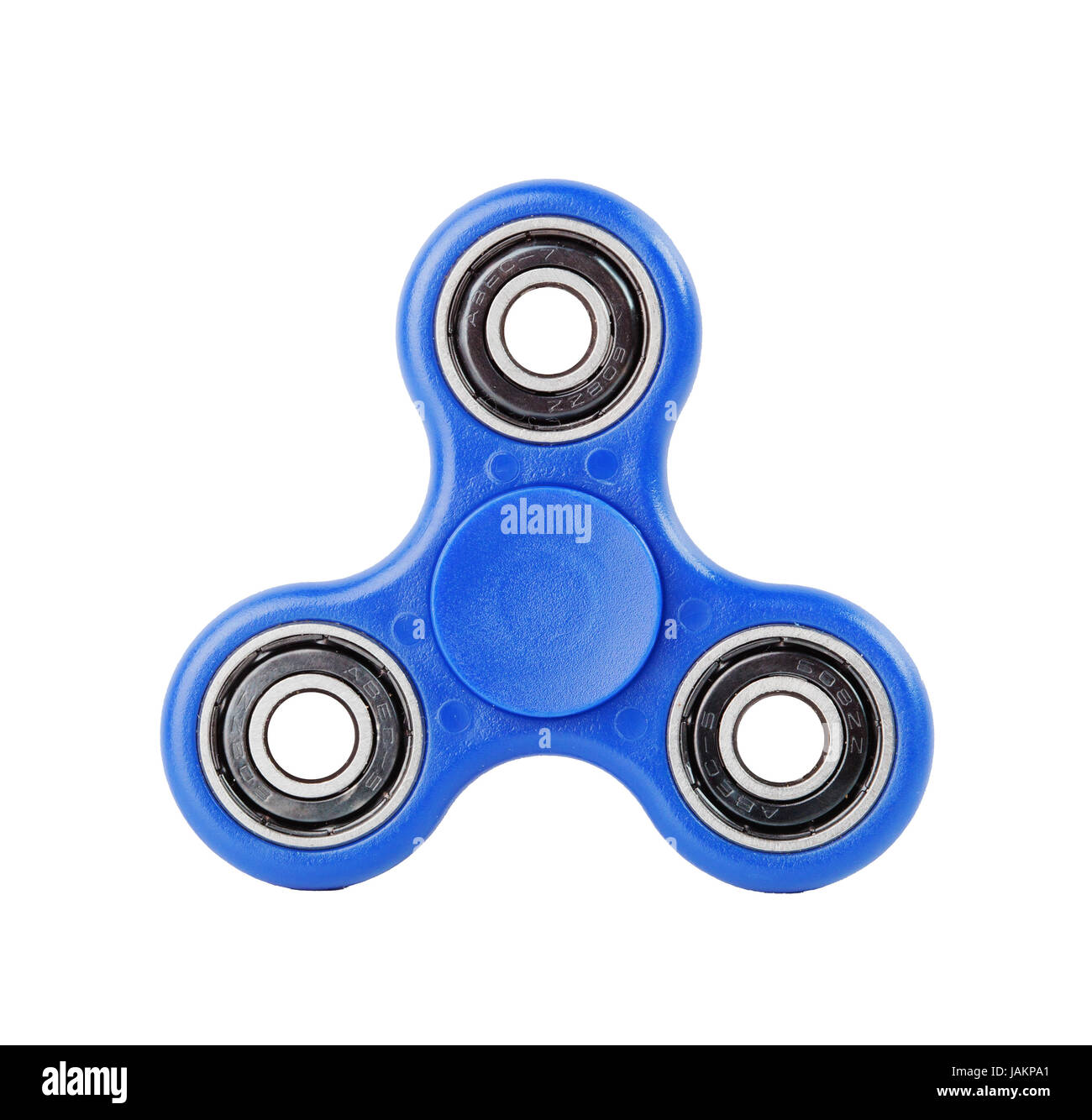 Blue Fidget Spinner isolated on white background Stock Photo - Alamy