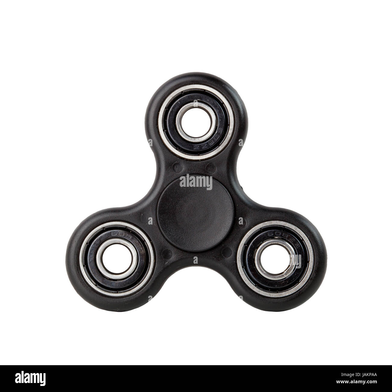 Black Fidget Spinner isolated on white background Stock Photo - Alamy