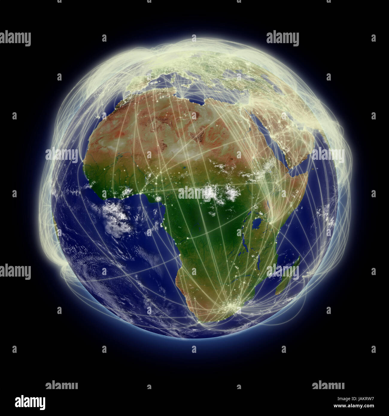 World map with flight paths globe hi-res stock photography and images ...