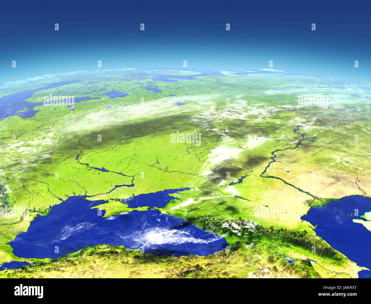 Caspian sea satellite image hi-res stock photography and images - Alamy