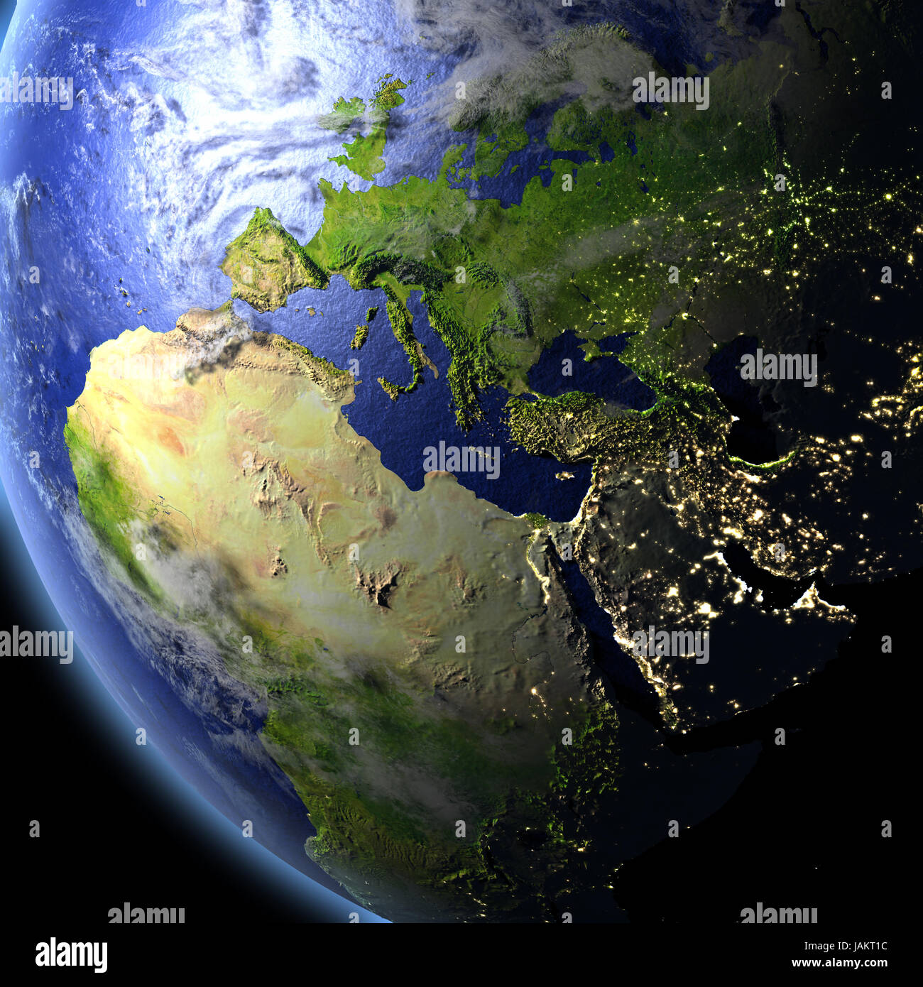 Emea map illustration hi-res stock photography and images - Alamy