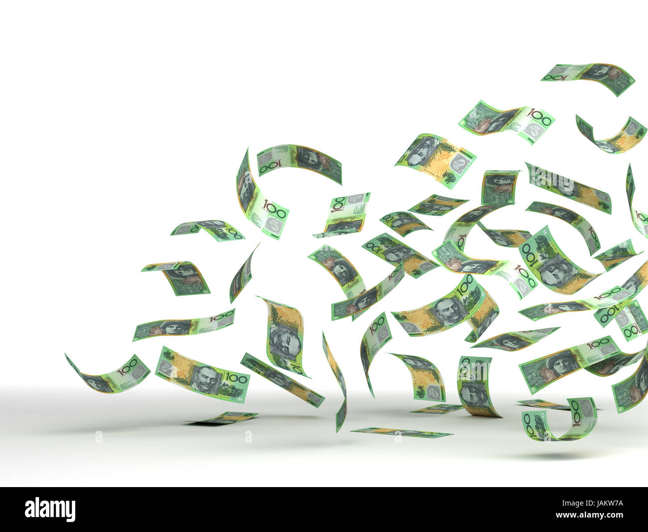 Flying Australian Dollar (isolated with clipping path Stock Photo - Alamy