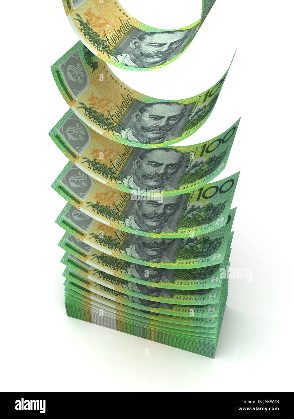 Flying Australian Dollar (isolated with clipping path Stock Photo - Alamy