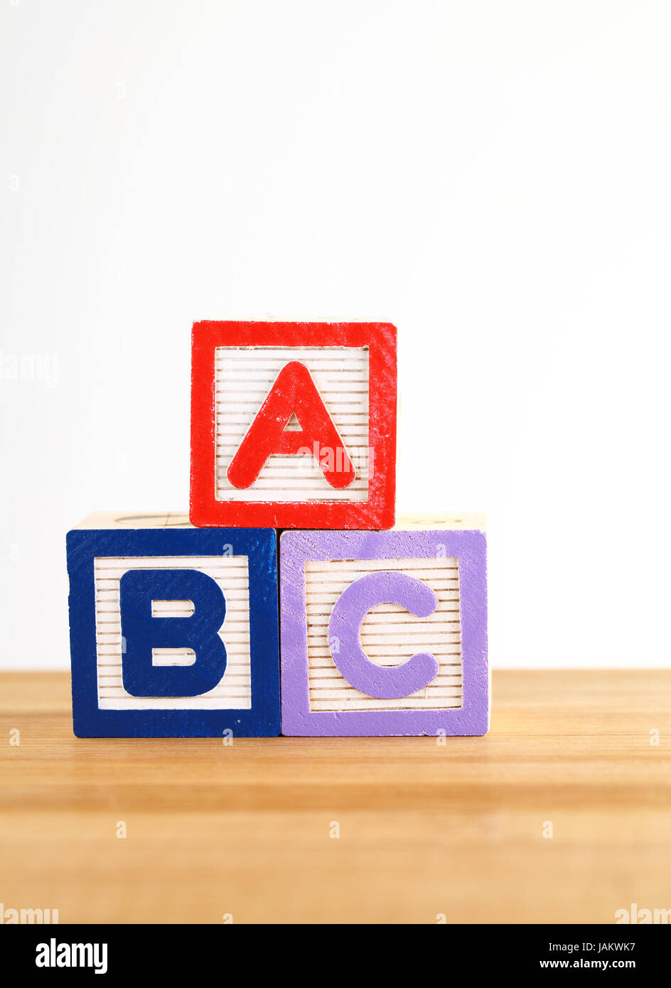 ABC wooden toy block Stock Photo - Alamy