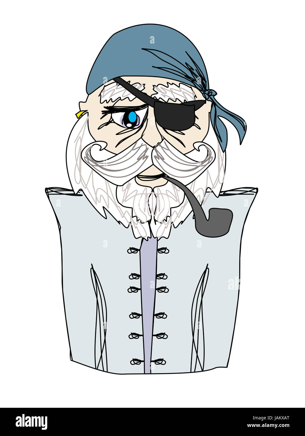 Pirate captain portrait Cut Out Stock Images & Pictures - Alamy