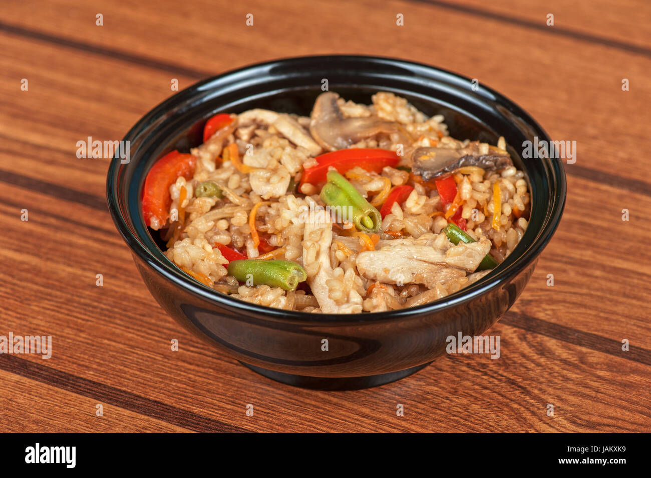Rice with chicken and vegetable Stock Photo - Alamy