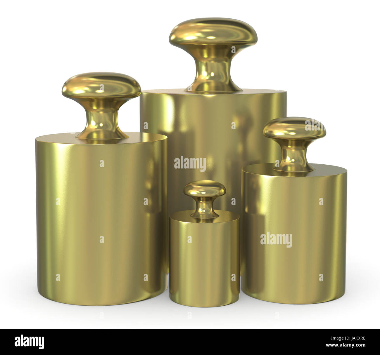 close up of a set of calibration weights ( 3d render Stock Photo - Alamy