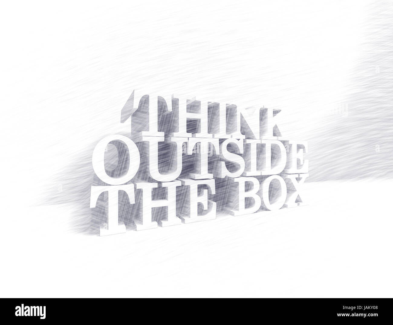 Think outside the box pencil sketch Stock Photo - Alamy