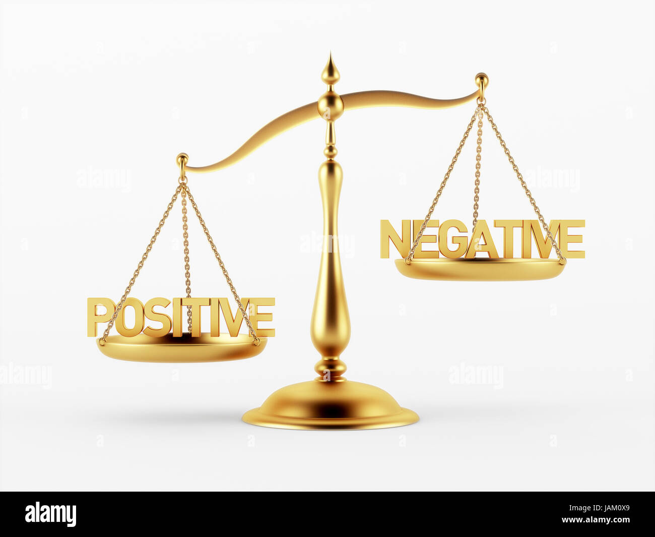 Positive and Negative Justice Scale Concept isolated on white ...