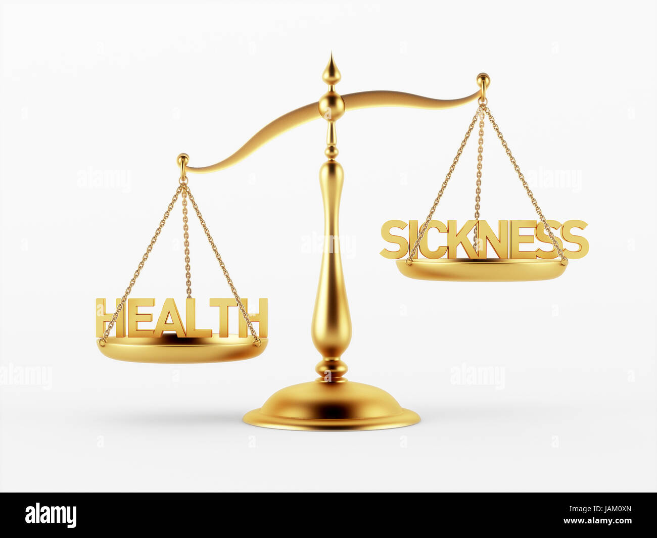 Health and Sickness Justice Scale Concept isolated on white background ...