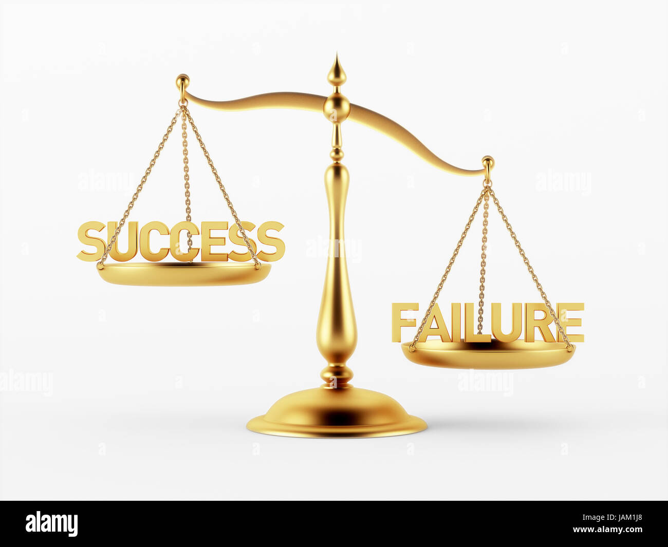 Success and Failure Justice Scale Concept isolated on white background ...