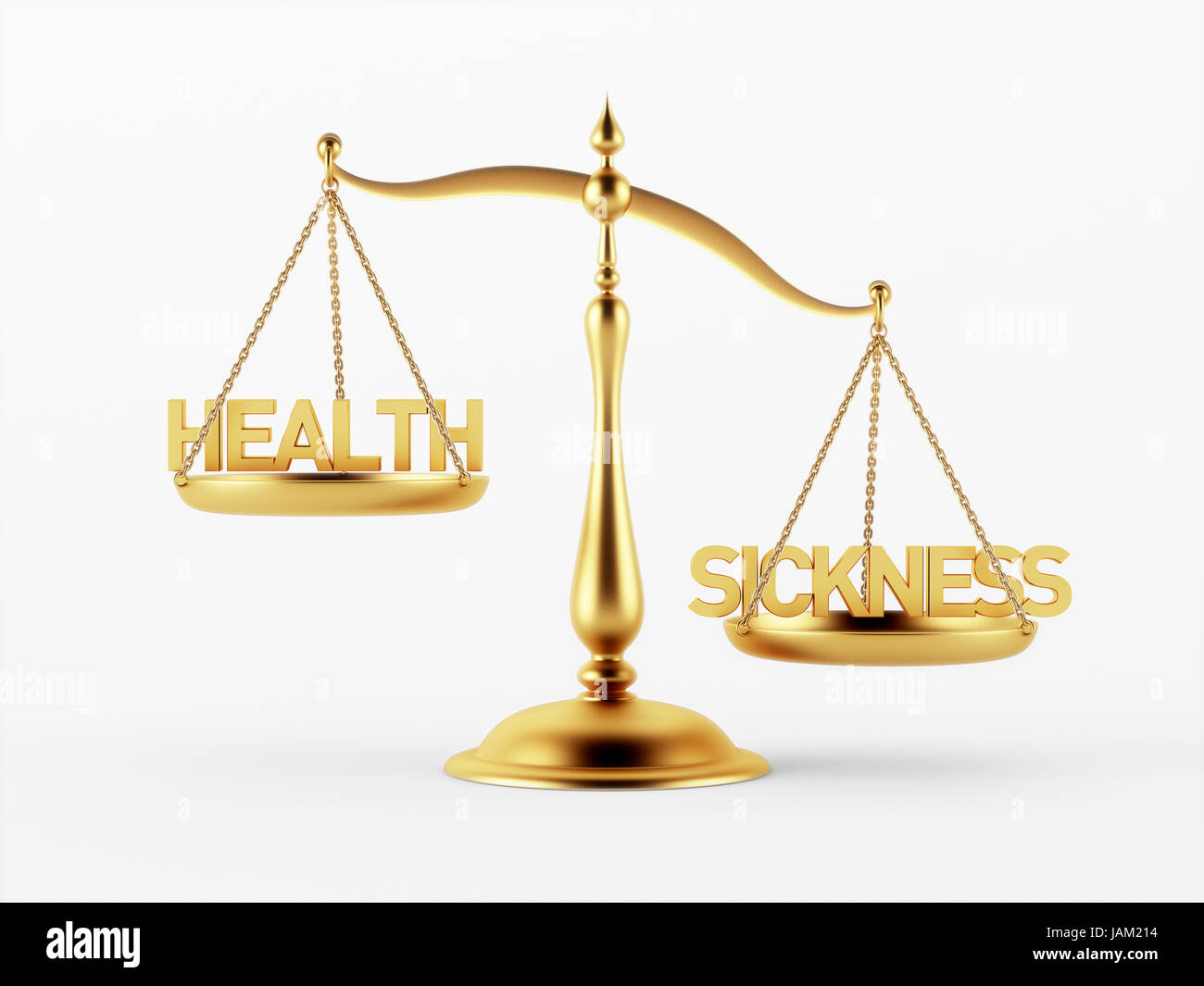Health and Sickness Justice Scale Concept isolated on white background ...