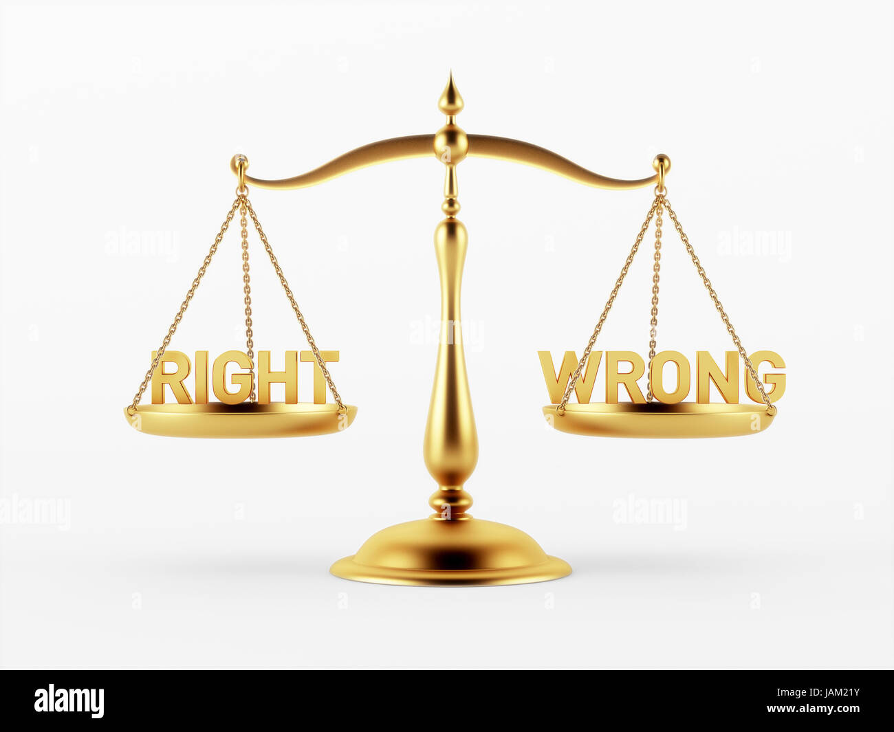 Justice Scale Concept isolated on white background Stock Photo - Alamy