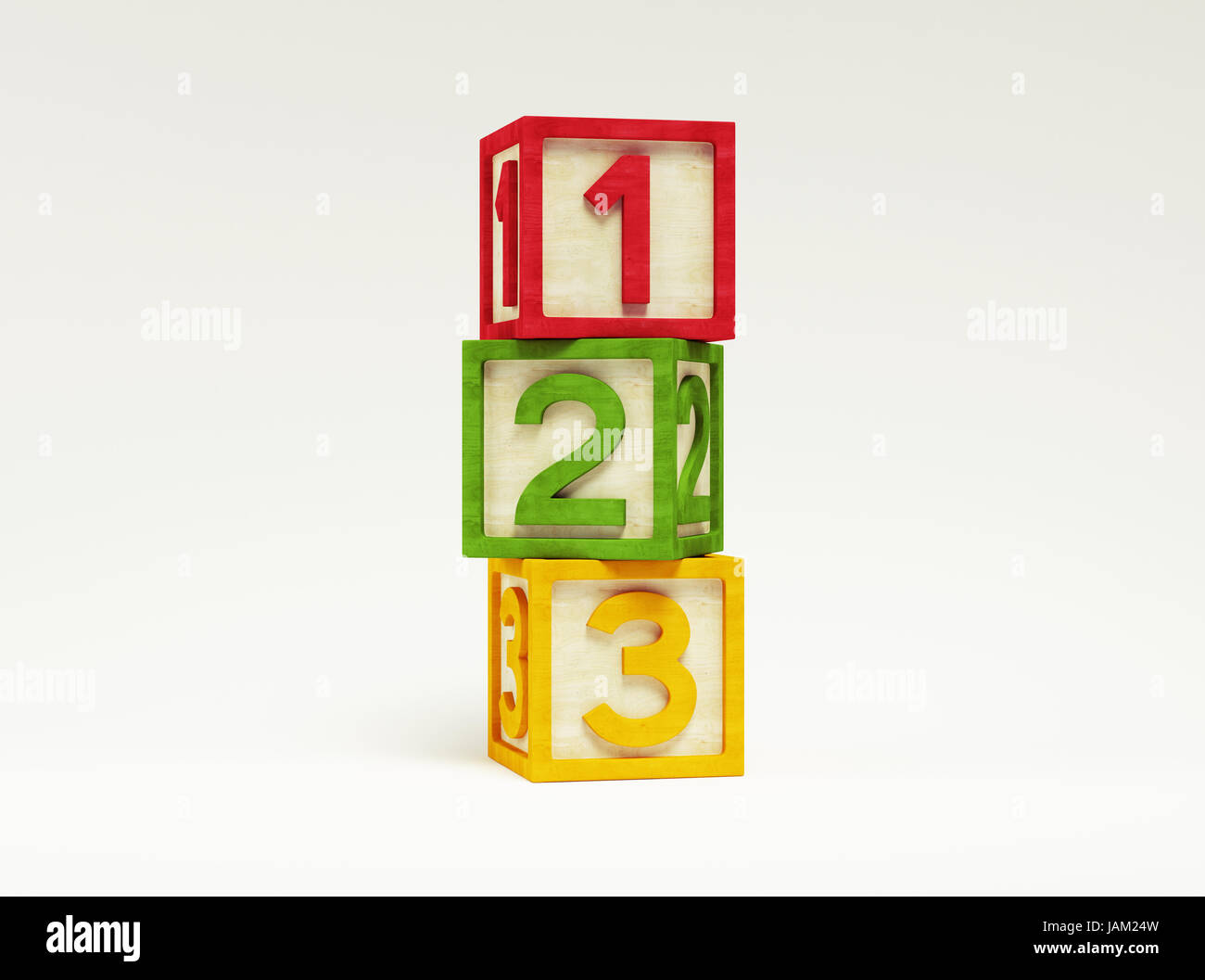 Box Number Toy isolated on white background Stock Photo - Alamy