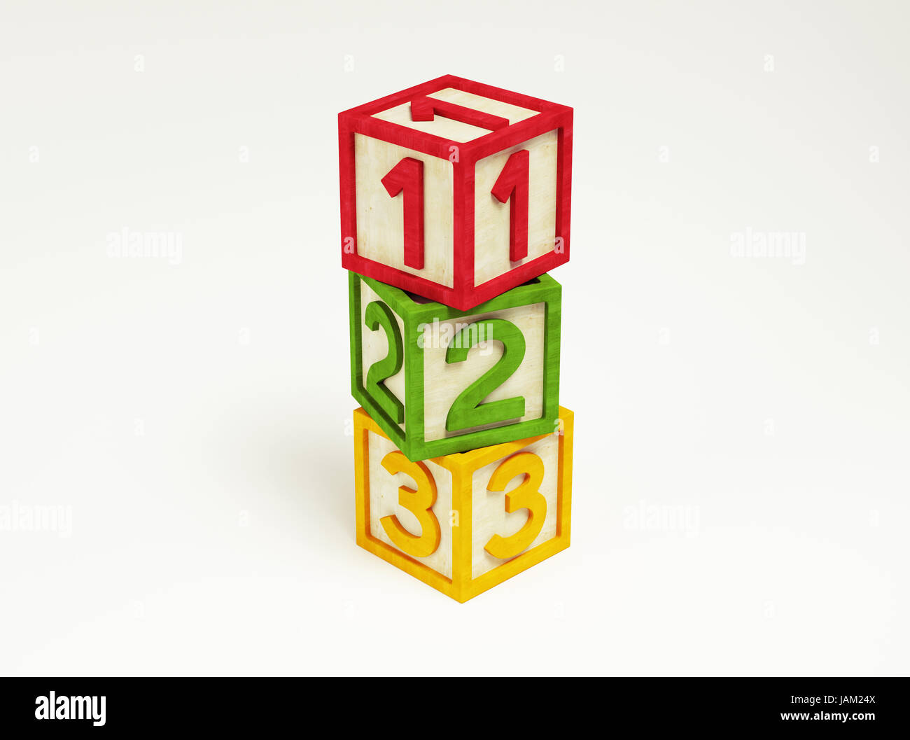 Box Number Toy isolated on white background Stock Photo - Alamy