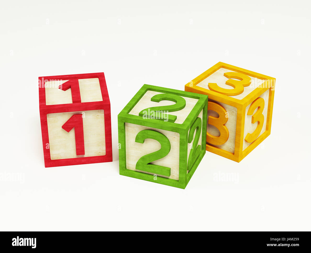 Box Number Toy isolated on white background Stock Photo - Alamy