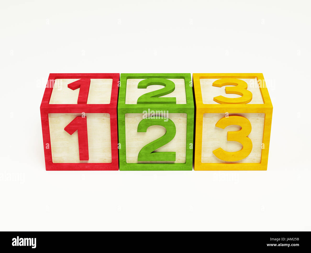 Box Number Toy isolated on white background Stock Photo - Alamy