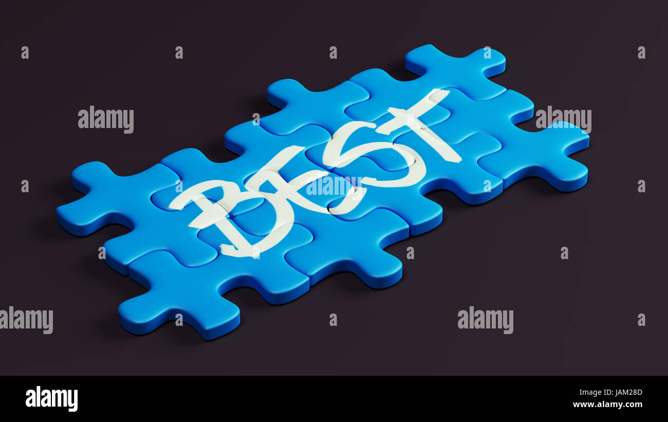 Best Puzzle isolated on black background Stock Photo - Alamy