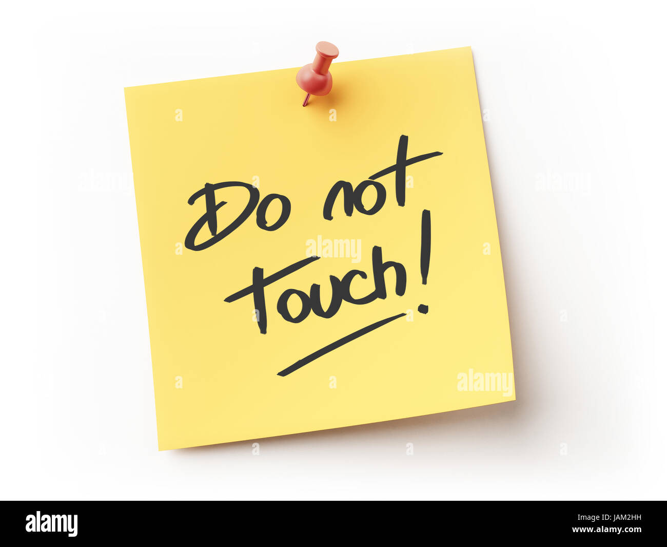 Sticky Note Message isolated on white Stock Photo - Alamy