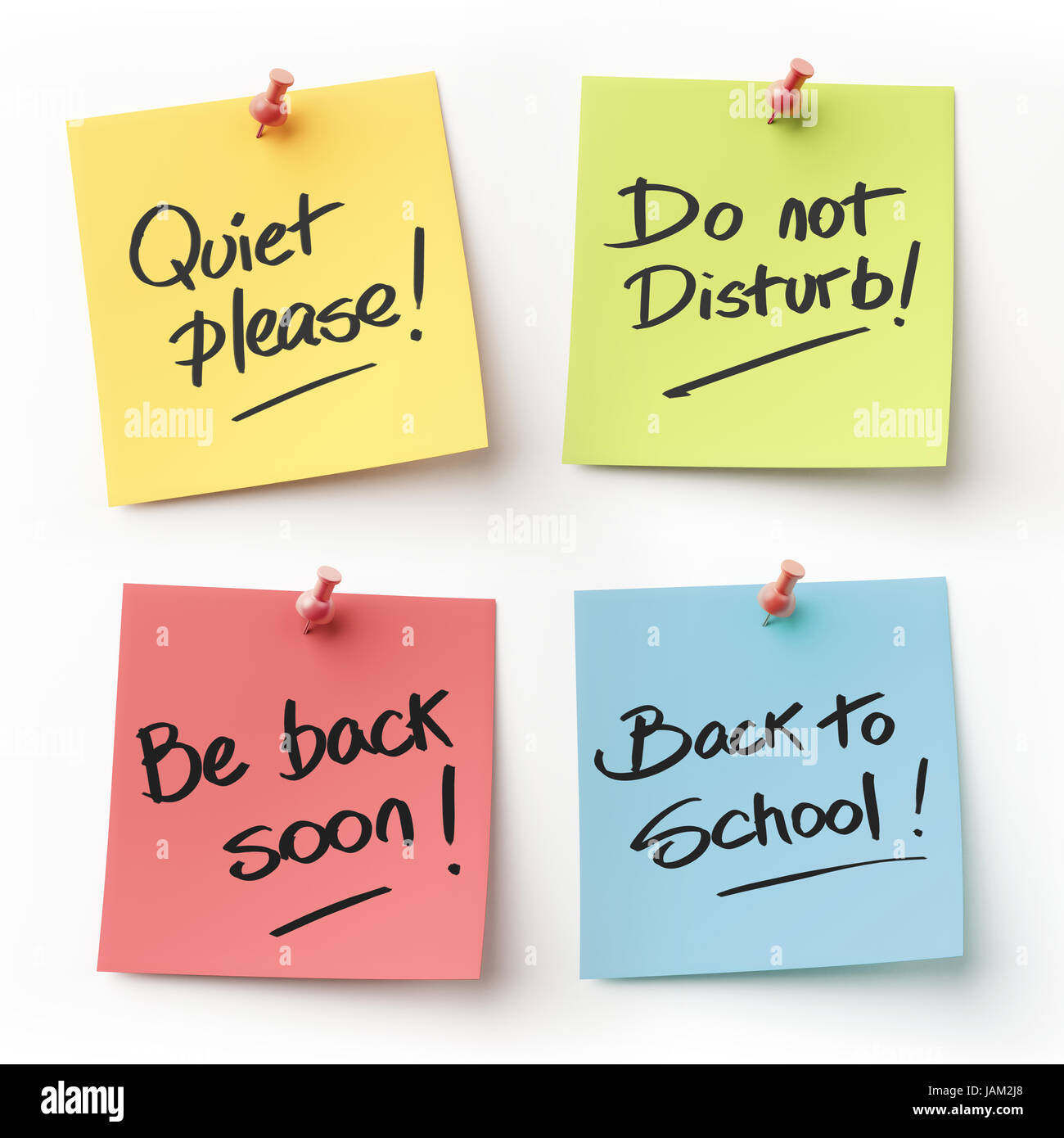 Colorful Sticky Notes isolated on white Stock Photo - Alamy